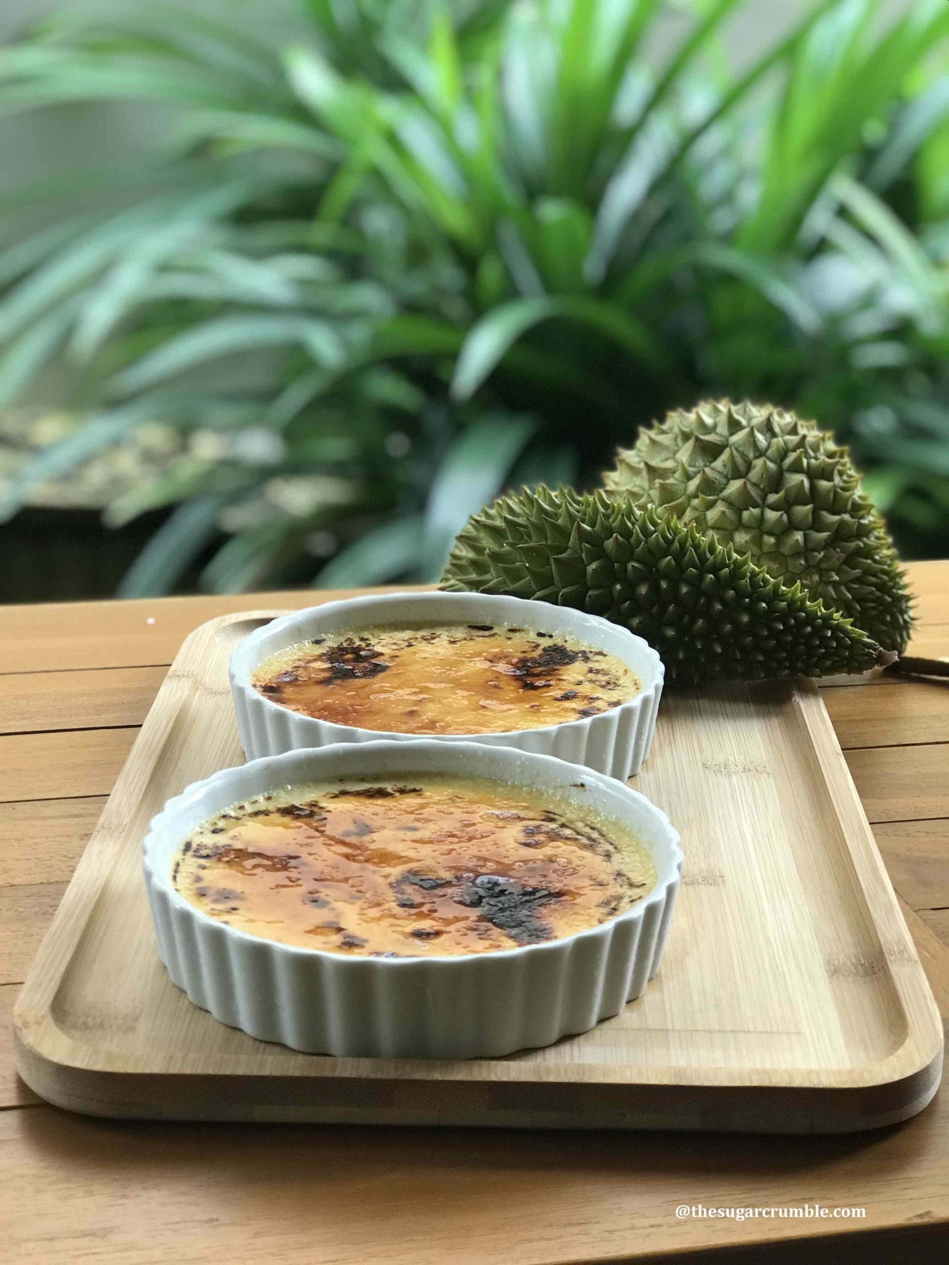 Durian Creme Brulee - thesugarcrumble: a family food blog adventure!